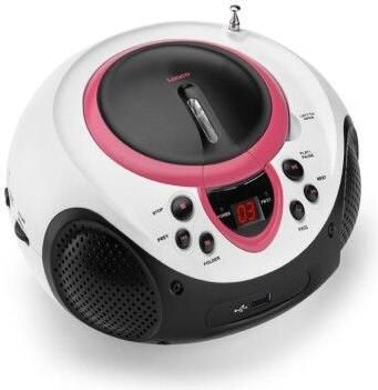 Ηχοσύστημα Lenco SCD-38 USB με CD / MP3 / USB / Ραδιόφωνο Ροζ | SHOPFLIX.gr